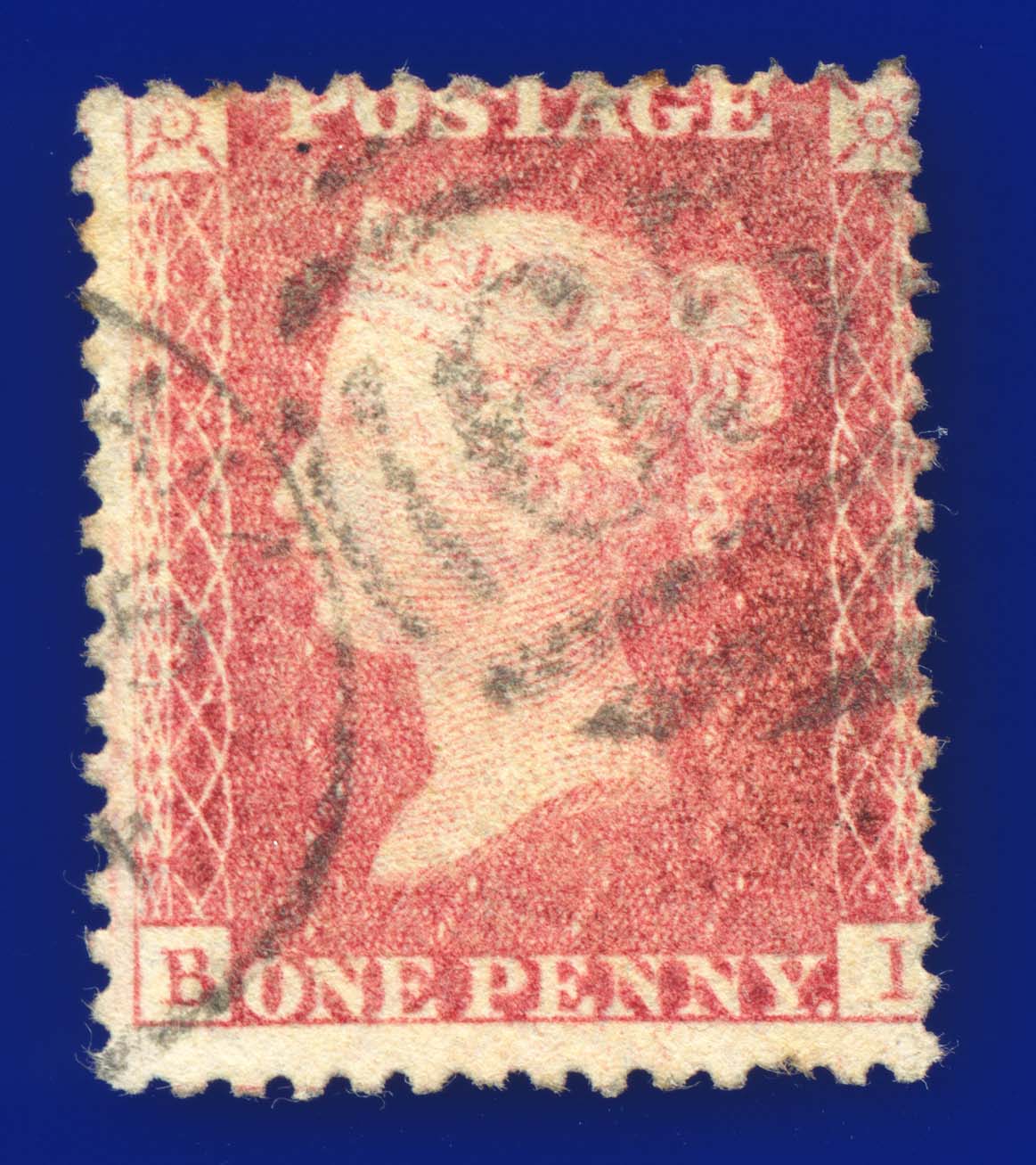 1857 SG40 1d Rose Red C10(1) Good Used Positions on Row B Choice of 12 ...